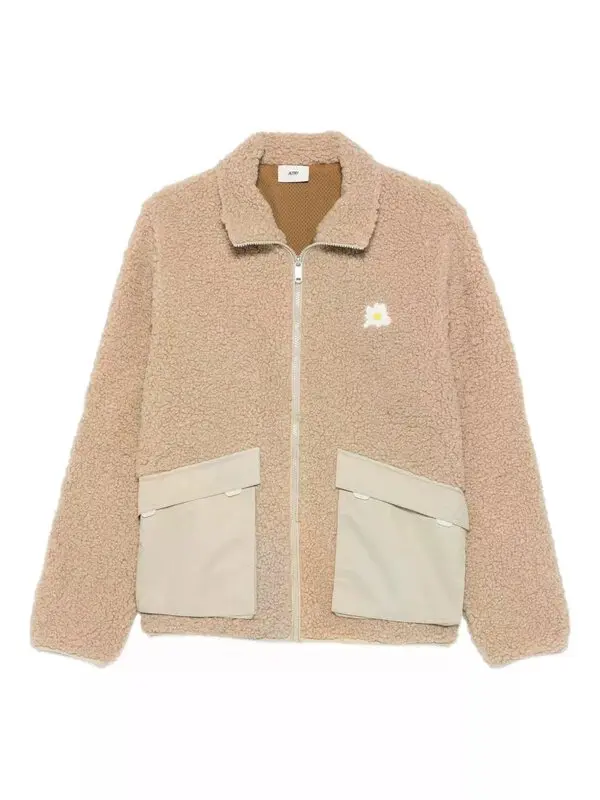AUTRY Daisy Embroidered Fleece Zip Jacket