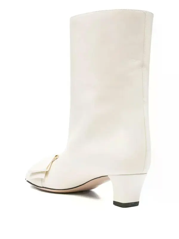 Valentino Garavani Leather Bow Detail Boots - Neutrals