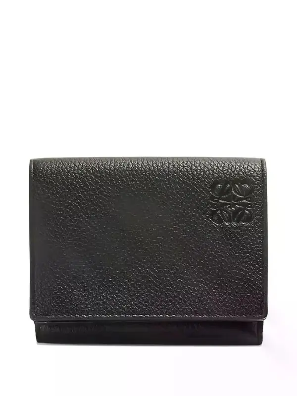 Loewe Trifold Leather Wallet - Black
