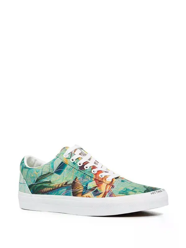 VANS Old Skool Illustrated Print Sneakers - Blue