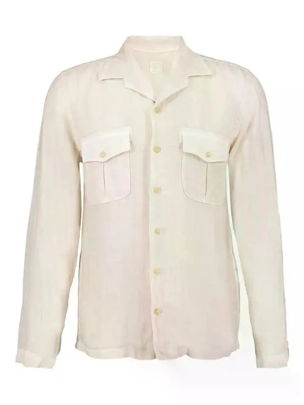 120% Lino Pocket Long-sleeve Shirt - Neutrals