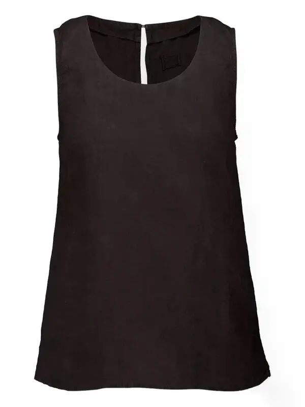 120% Lino Sleeveless Keyhole Top