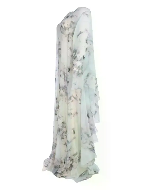 Alberta Ferretti Floral Print Maxi Dress
