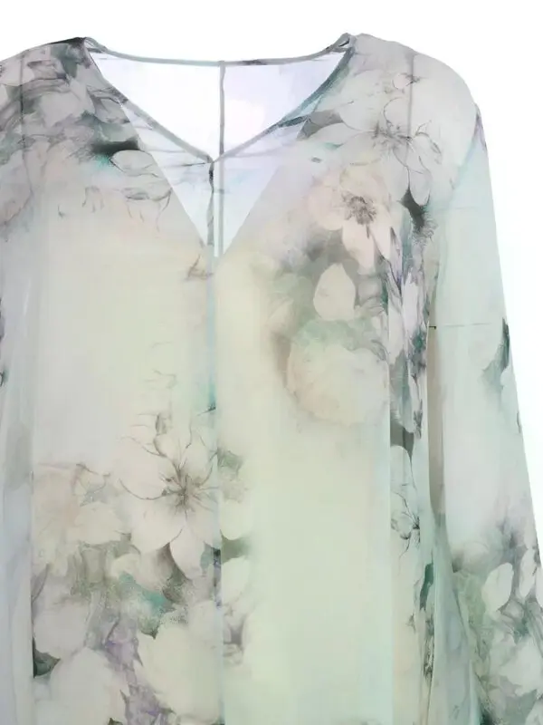Alberta Ferretti Floral Print Maxi Dress