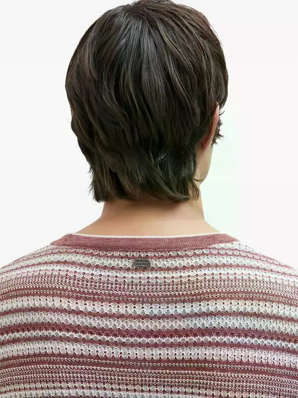 Agnona Linsee Jacquard Striped Knit T-shirt