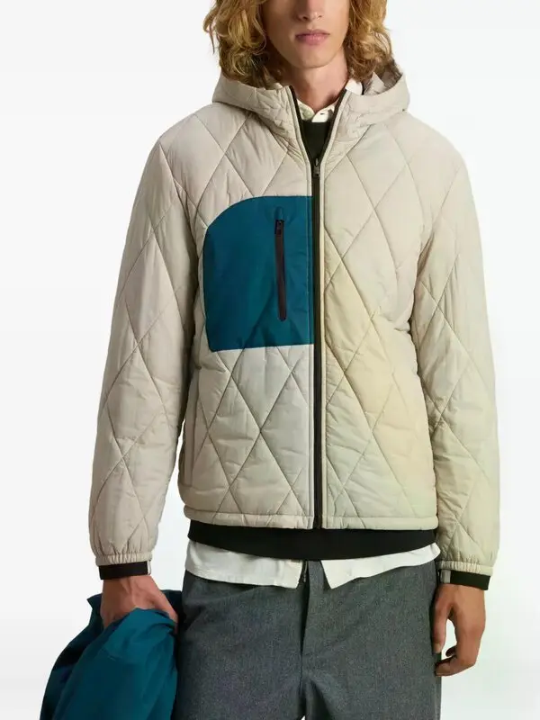 Woolrich Hooded Button Raincoat With Detachable Quilted Liner - Blue