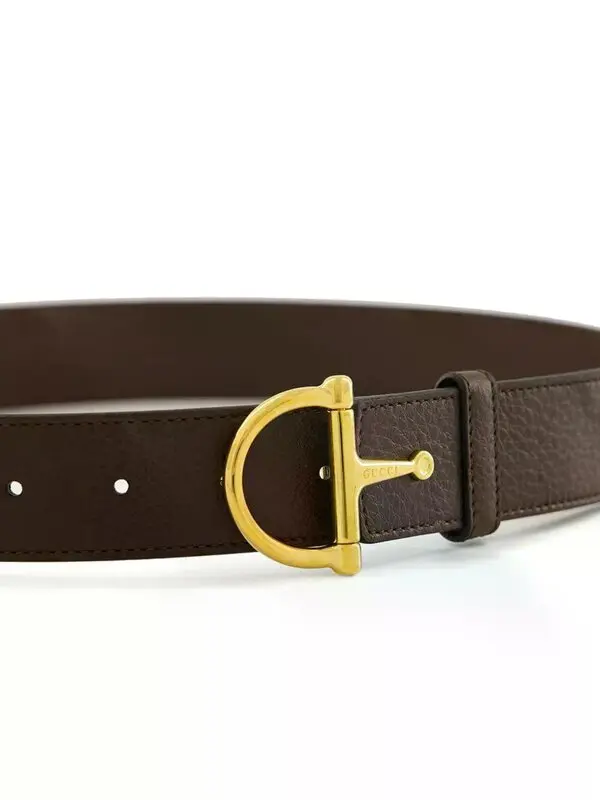 Gucci Horsebit Detail Leather Belt - Brown