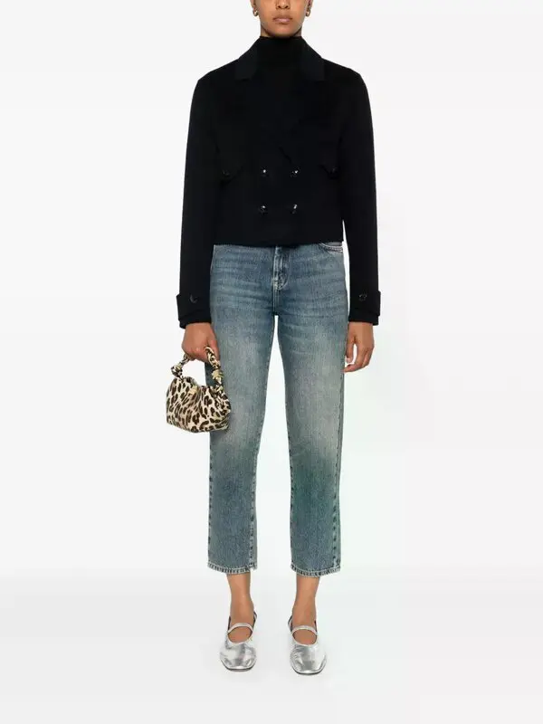 Patrizia Pepe Double-breasted Jacket With Flap Pockets