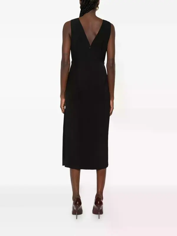 TWINSET Sleeveless Midi Dress With Chain Embellishment
