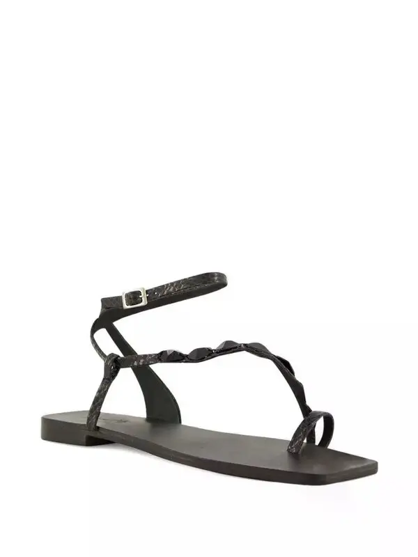 Johanna Ortiz Crystal-embellished Flat Sandals