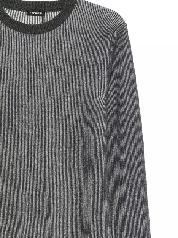 CENERE GB Ribbed Wool-cashmere Crew Neck Sweater