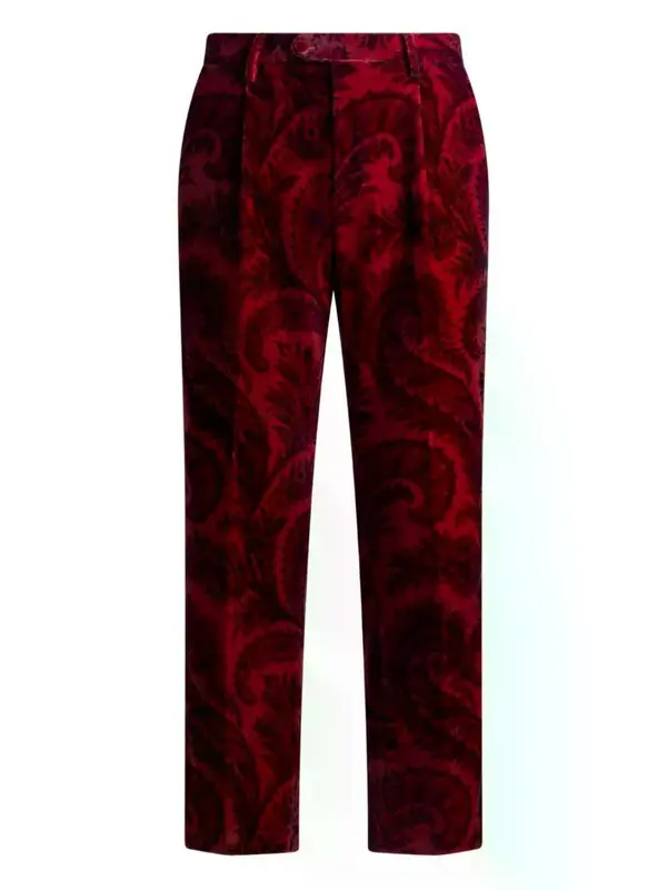 Etro Paisley-jacquard Velvet Trousers