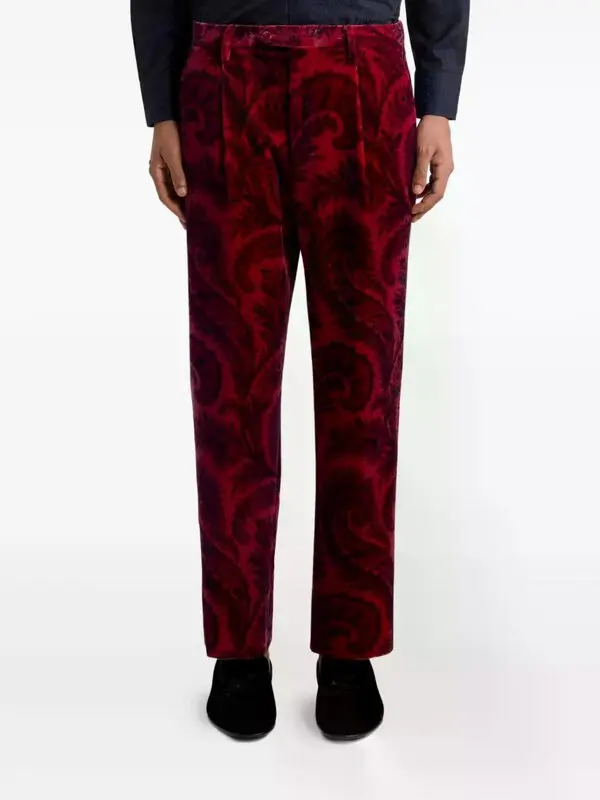 Etro Paisley-jacquard Velvet Trousers
