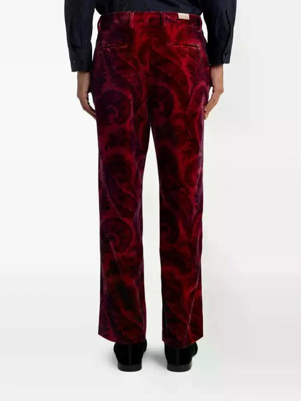 Etro Paisley-jacquard Velvet Trousers