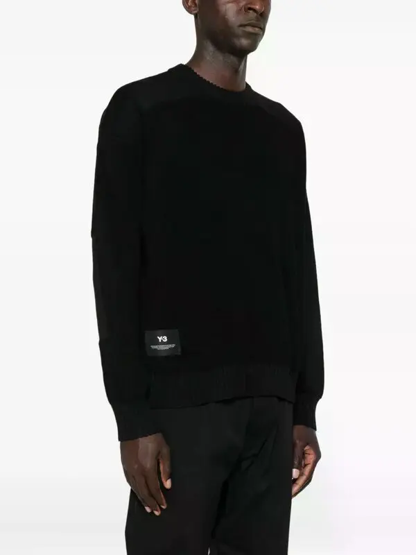 Y3 Ribbed Crew Neck Sweater