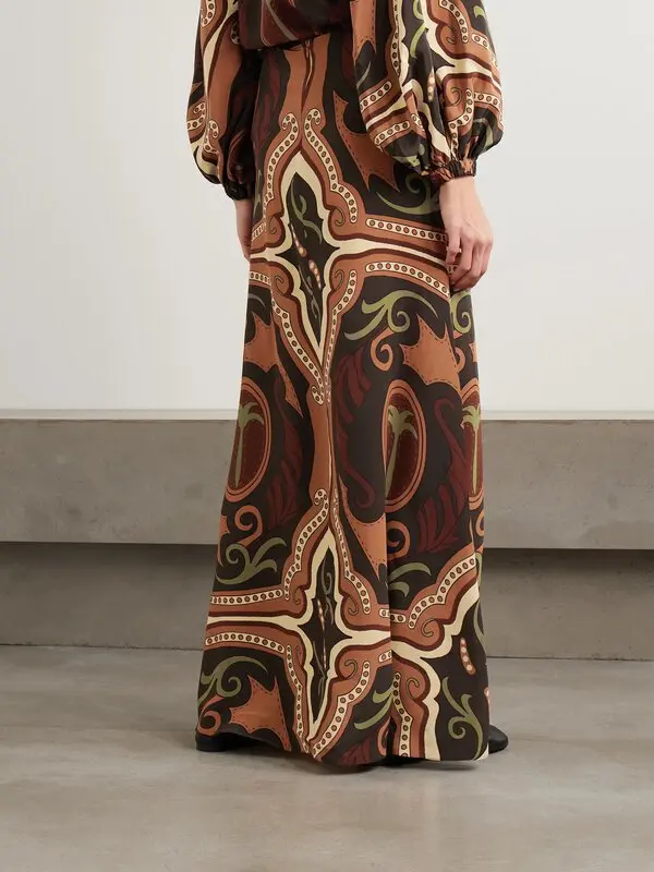 Johanna Ortiz Nuevos Territorios Printed Silk-crepe De Chine Maxi Skirt - Multi