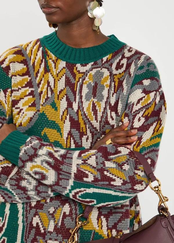 Etro Patterned Wool-blend Jumper