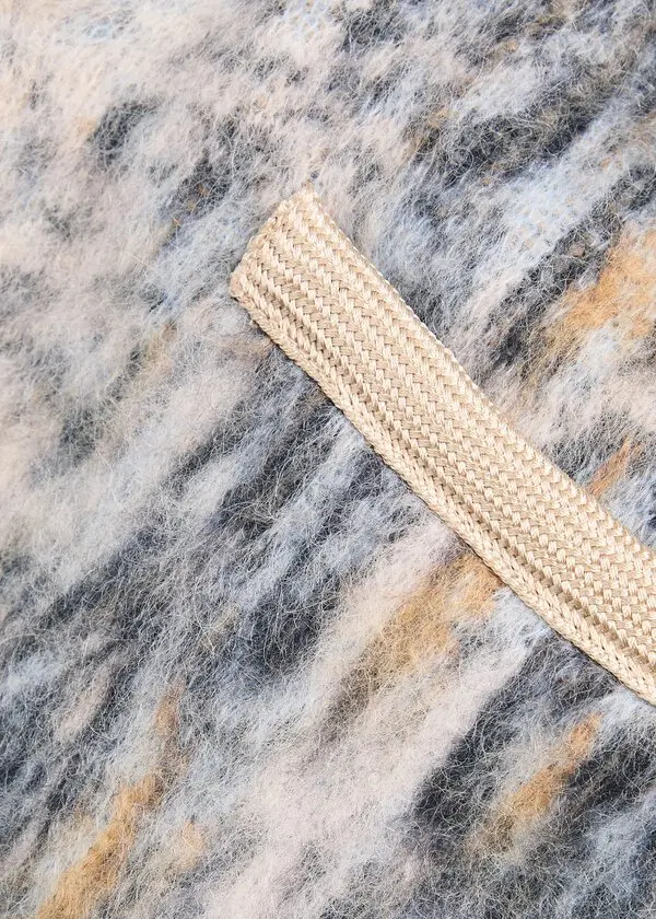 FORTE_FORTE Python-effect Jacquard Brushed-knit Jacket