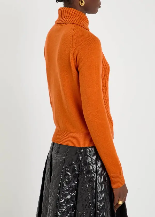Moncler Wool And Cashmere-blend Roll Neck Jumper
