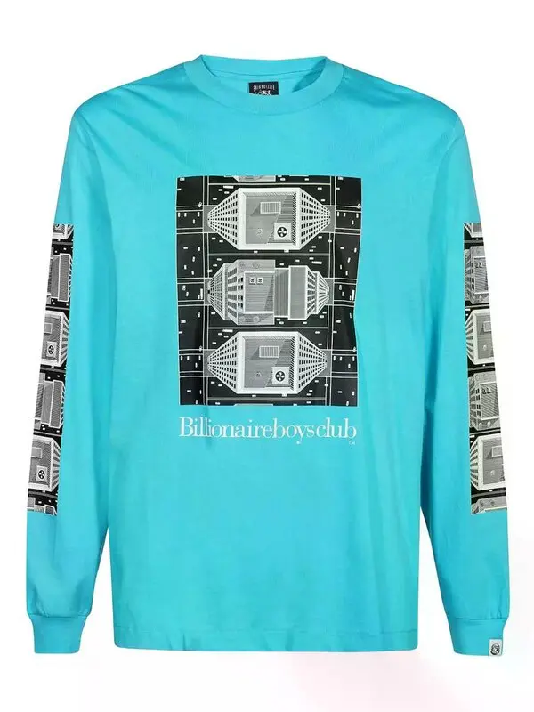 BILLIONAIRE BOYS CLUB Long-sleeve Print T-shirt - Blue