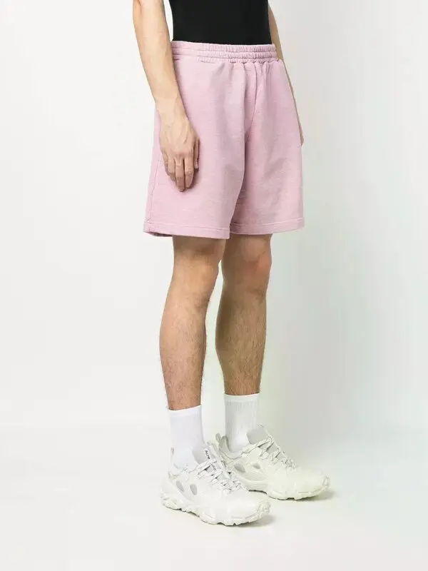 MSGM Embroidered Logo Cotton Shorts