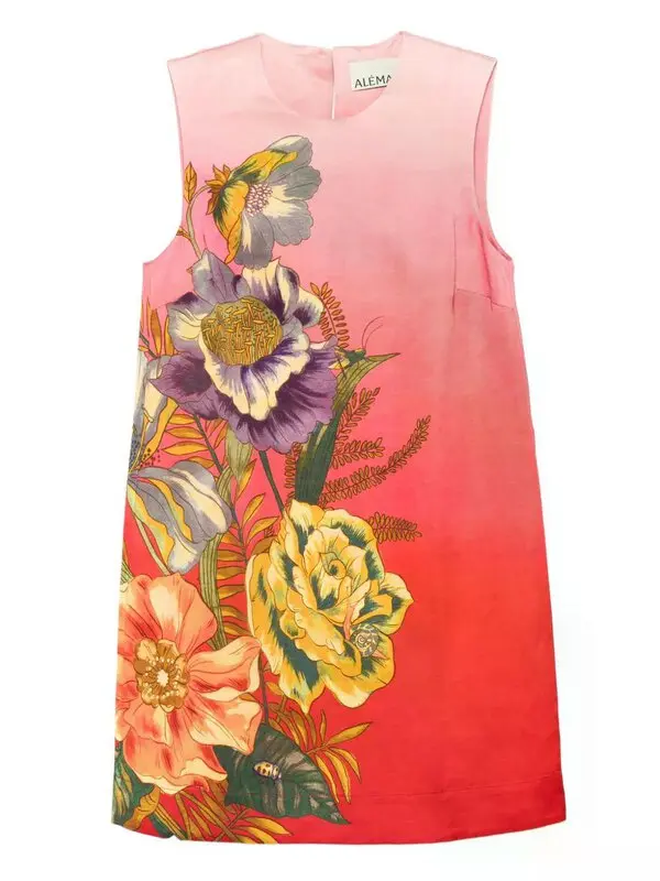 ALEMAIS Alemas Inez Ombre Floral Mini Dress - Pink