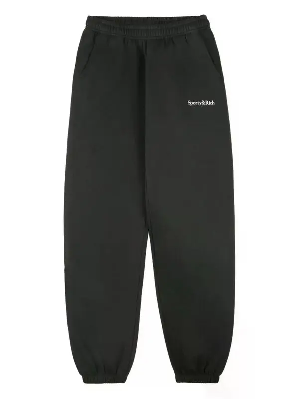 SPORTY & RICH Logo Detail Track Pants - Black