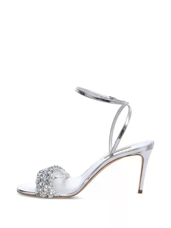 Casadei 80mm Julia Embellished Ankle-strap Sandals