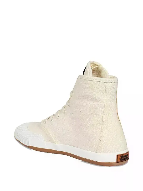 VIVIENNE WESTWOOD High-top Trainers With Crown Logo - White