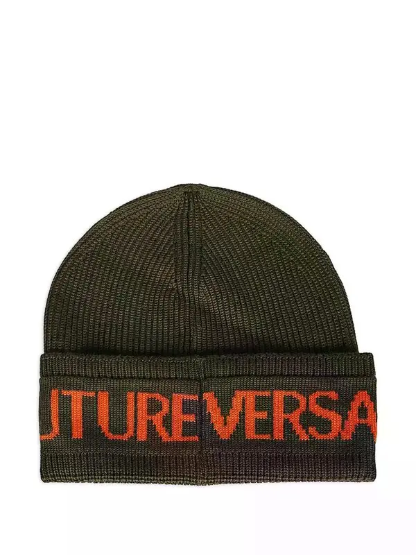 Versace Logo-embroidered Beanie