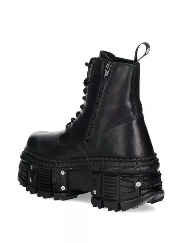 NEW ROCK 100mm Platform Lace-up Boots