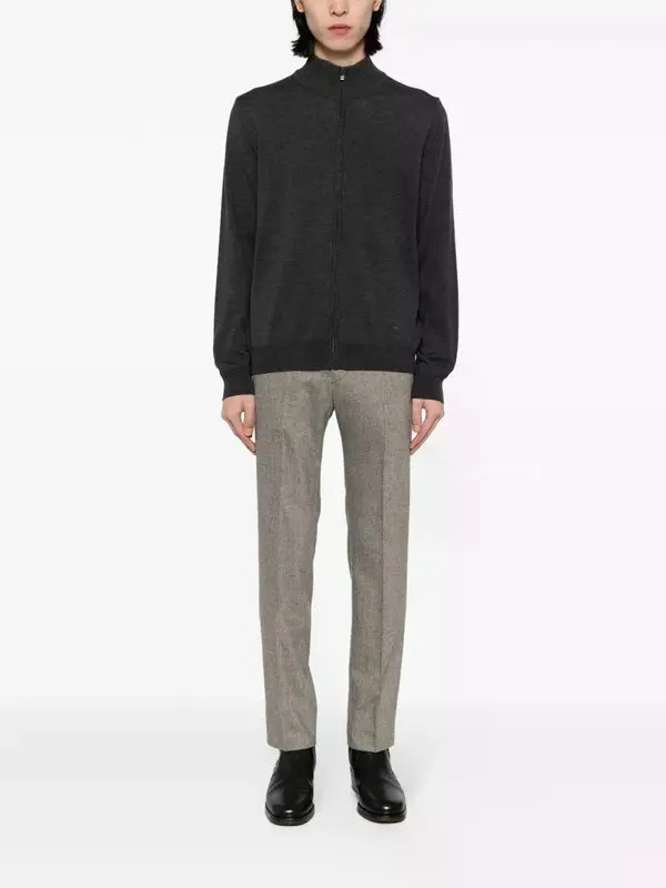Corneliani Virgin Wool Zip-up Cardigan