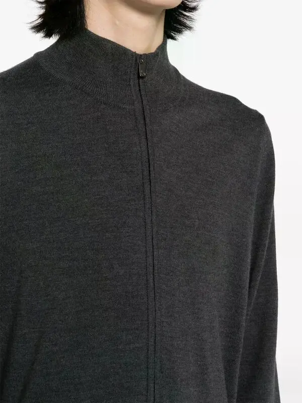 Corneliani Virgin Wool Zip-up Cardigan