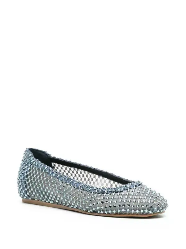 LE SILLA Gilda Crystal-embellished Ballerina Shoes - Blue