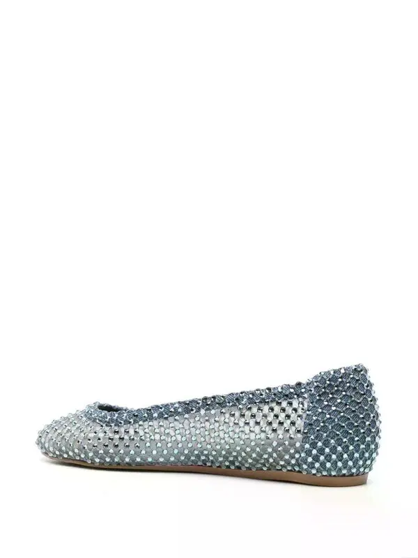 LE SILLA Gilda Crystal-embellished Ballerina Shoes - Blue