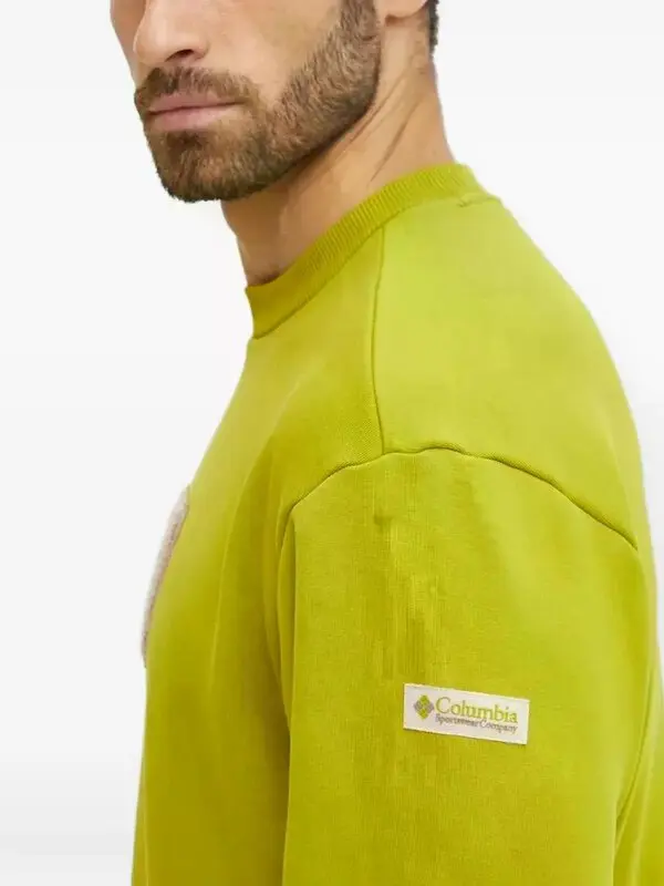 Columbia Logo-patch Crew-neck Sweatshirt - Yellow