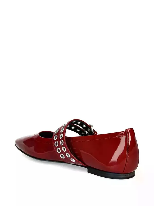 KENNEL&SCHMENGER Ballet Flats With Double Buckle Straps - Red