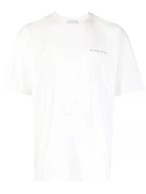 IH NOM UH NIT Pearl Roses Logo-print T-shirt - Neutrals