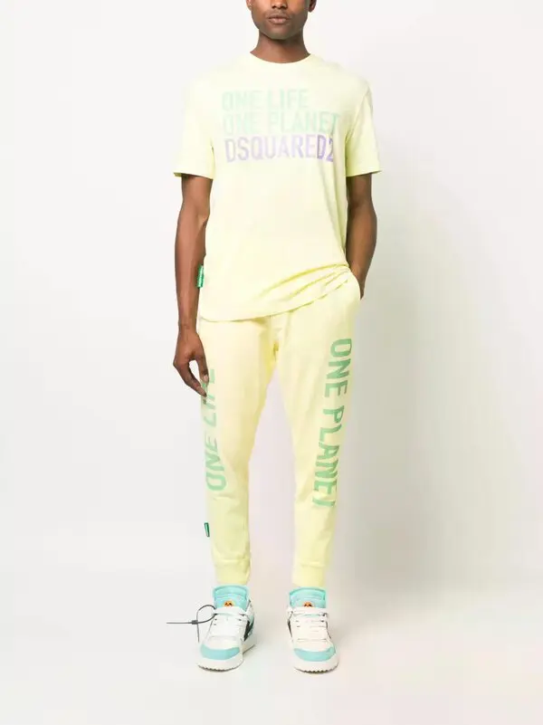 Dsquared2 Logo-print Cotton Track Pants - Yellow