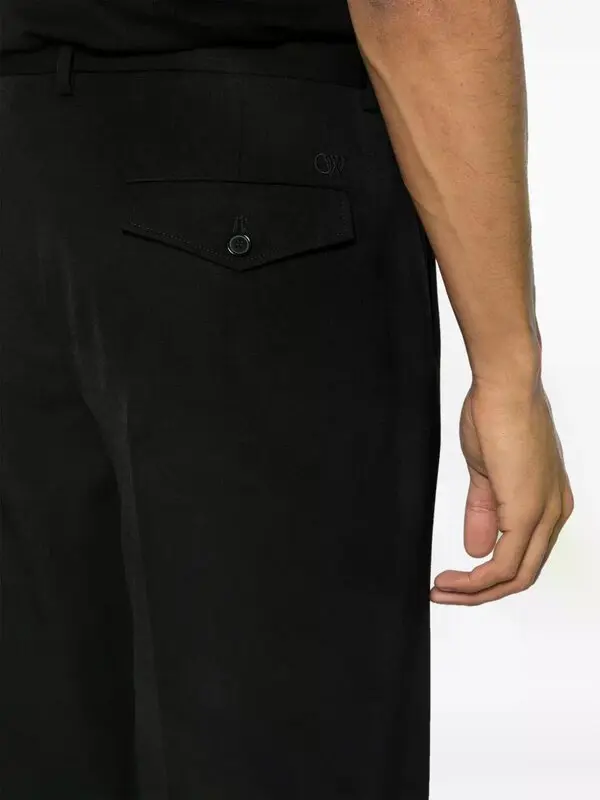 Off-White Straight-leg Wool Trousers