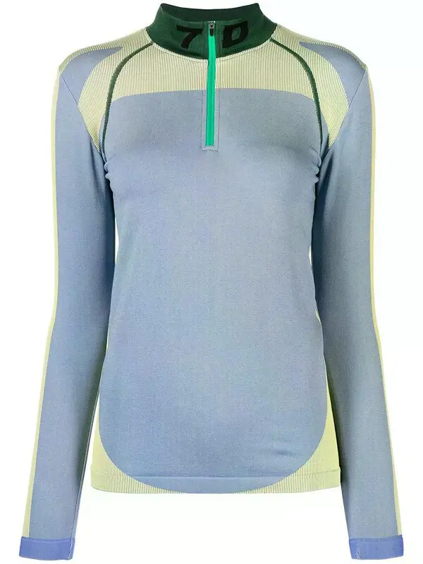 7 DAYS ACTIVE Half-zip Long-sleeved Jumper - Blue