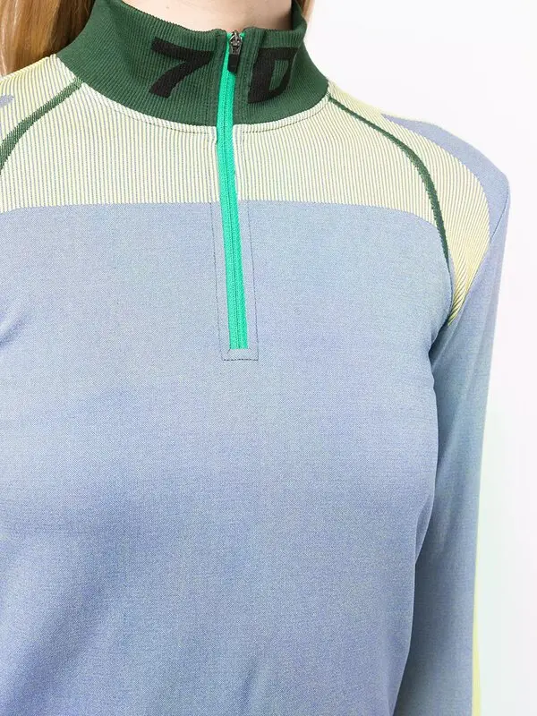 7 DAYS ACTIVE Half-zip Long-sleeved Jumper - Blue