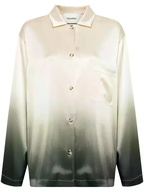 Nanushka Ombré-effect Satin Shirt - Multicolour