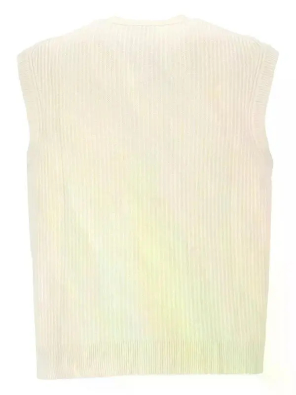 Maison Kitsuné Ribbed V-neck Sleeveless Vest