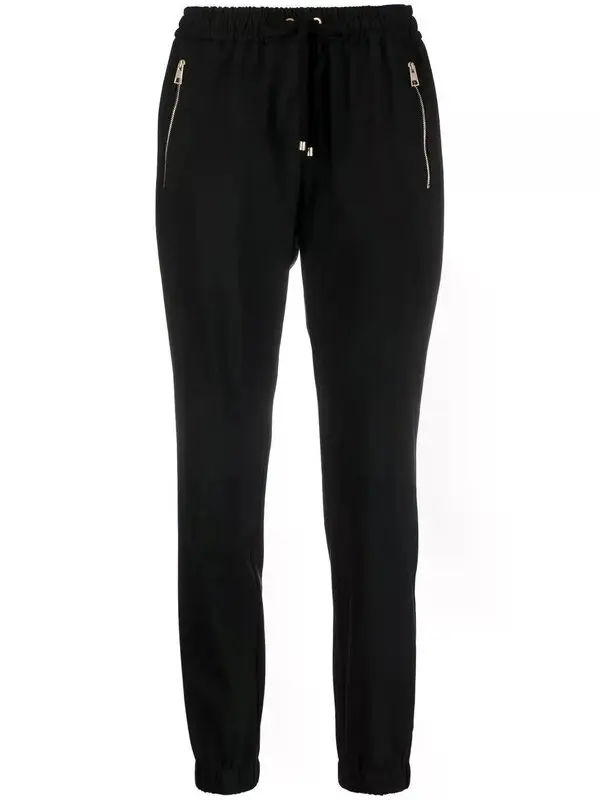 Lorena Antoniazzi Virgin Wool Blend Track Pants - Black