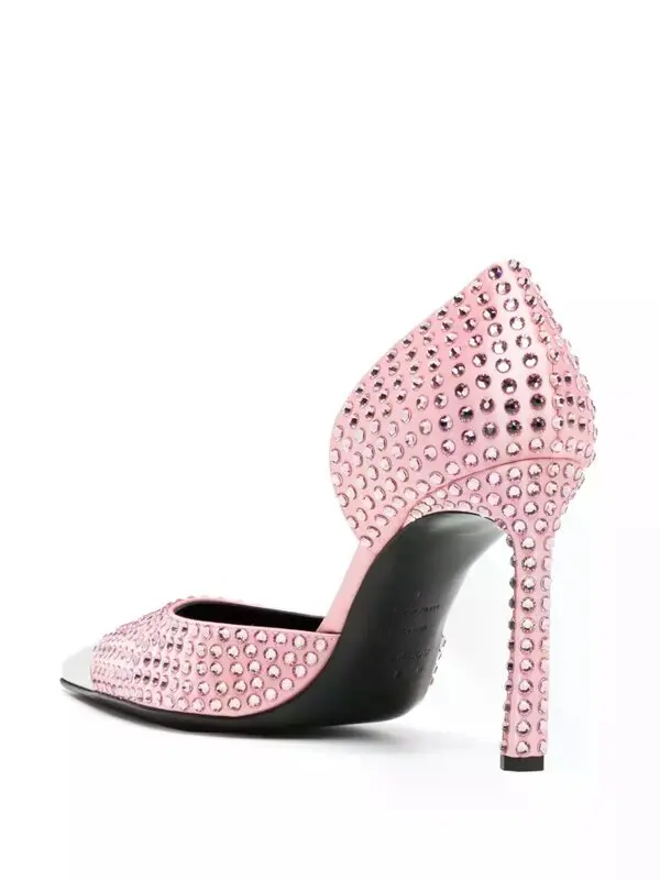SERGIO ROSSI Embellished Stiletto Pumps With Metal Toecap