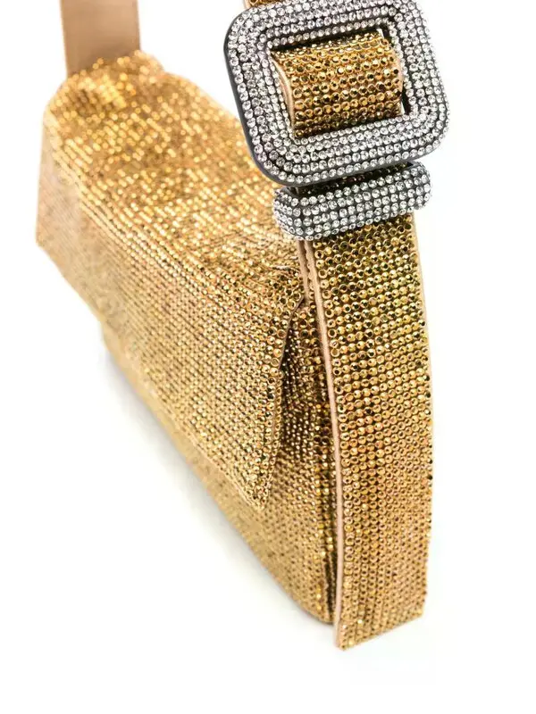 Benedetta Bruzziches Vitty La Mignon Rhinestone Shoulder Bag - Gold