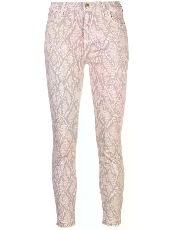 J Brand Snakeskin Print Skinny Jeans