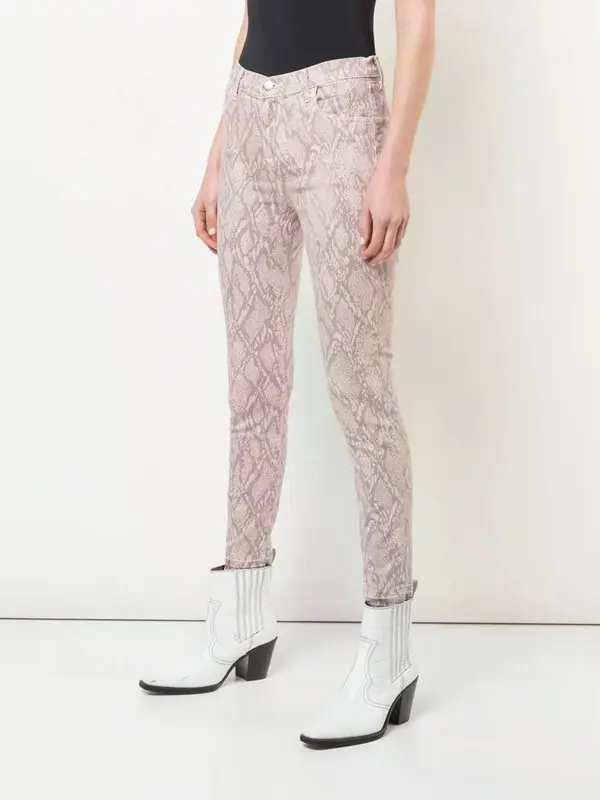 J Brand Snakeskin Print Skinny Jeans