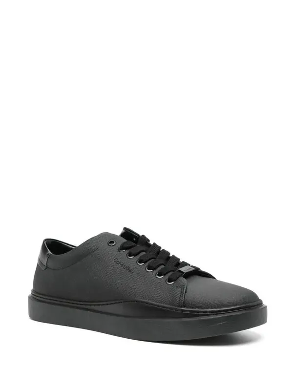 Calvin Klein Debossed Textured Sneakers - Black